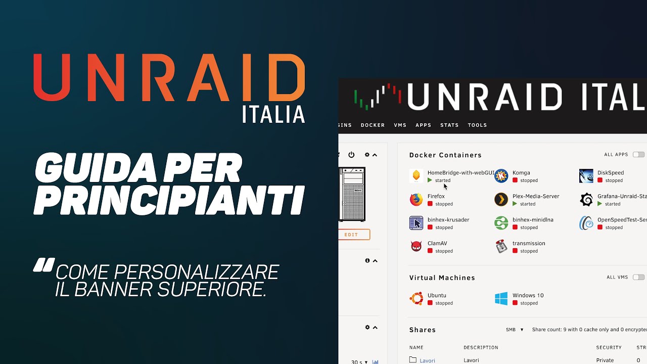 Come personalizzare il banner superiore - Unraid Italia - YouTube