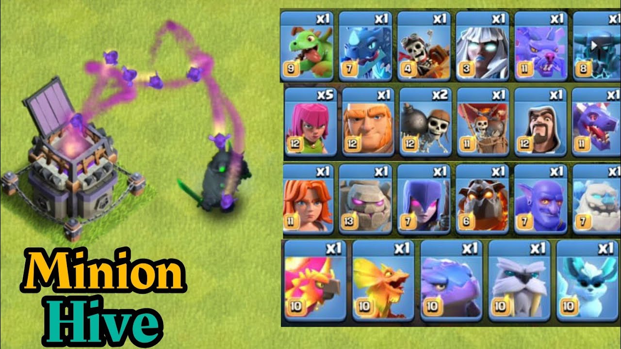 Mini Minion Hive vs all troops || #clash of creative - YouTube