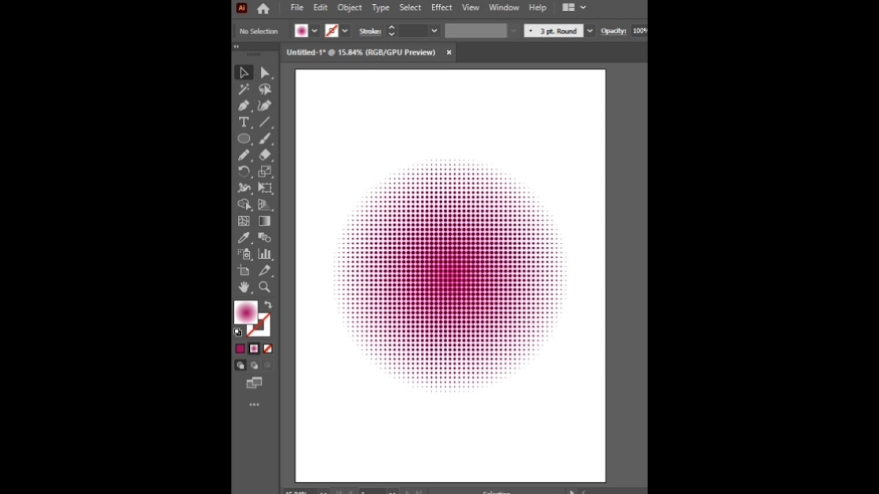 Dot Gradient Illustrator Halftone Illustrator. Halftone Effect.