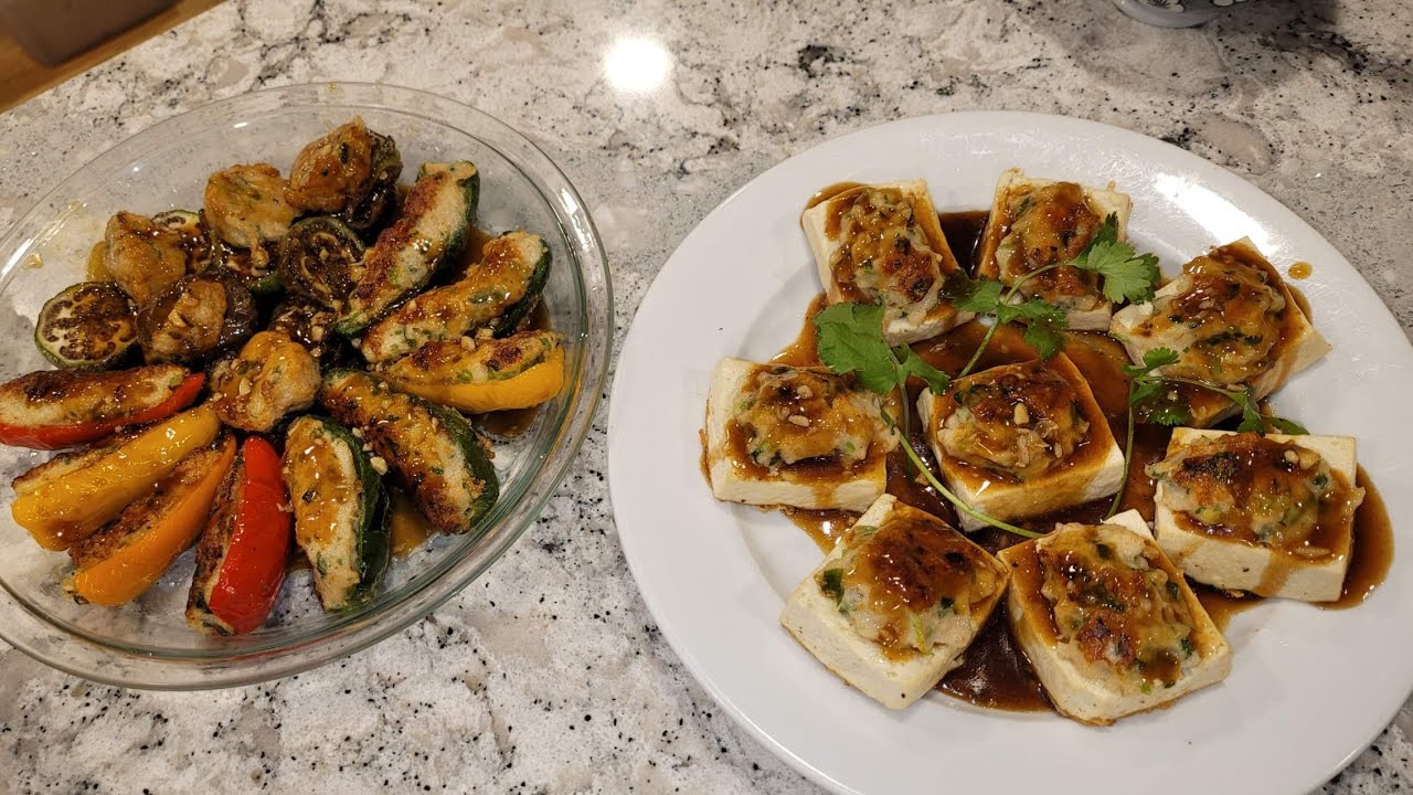 (煎酿三宝)Three Fried Stuffed Treasures - YouTube