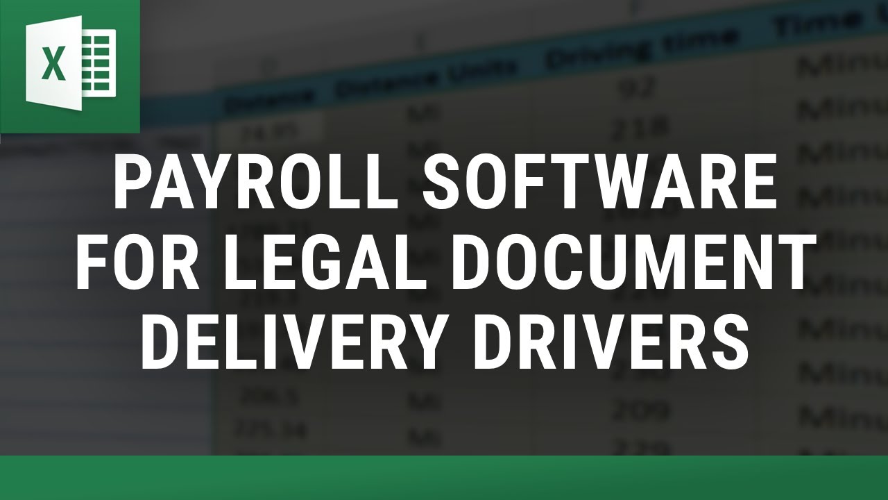 Payroll Software for Legal Document Delivery Drivers | Automate Payroll ...