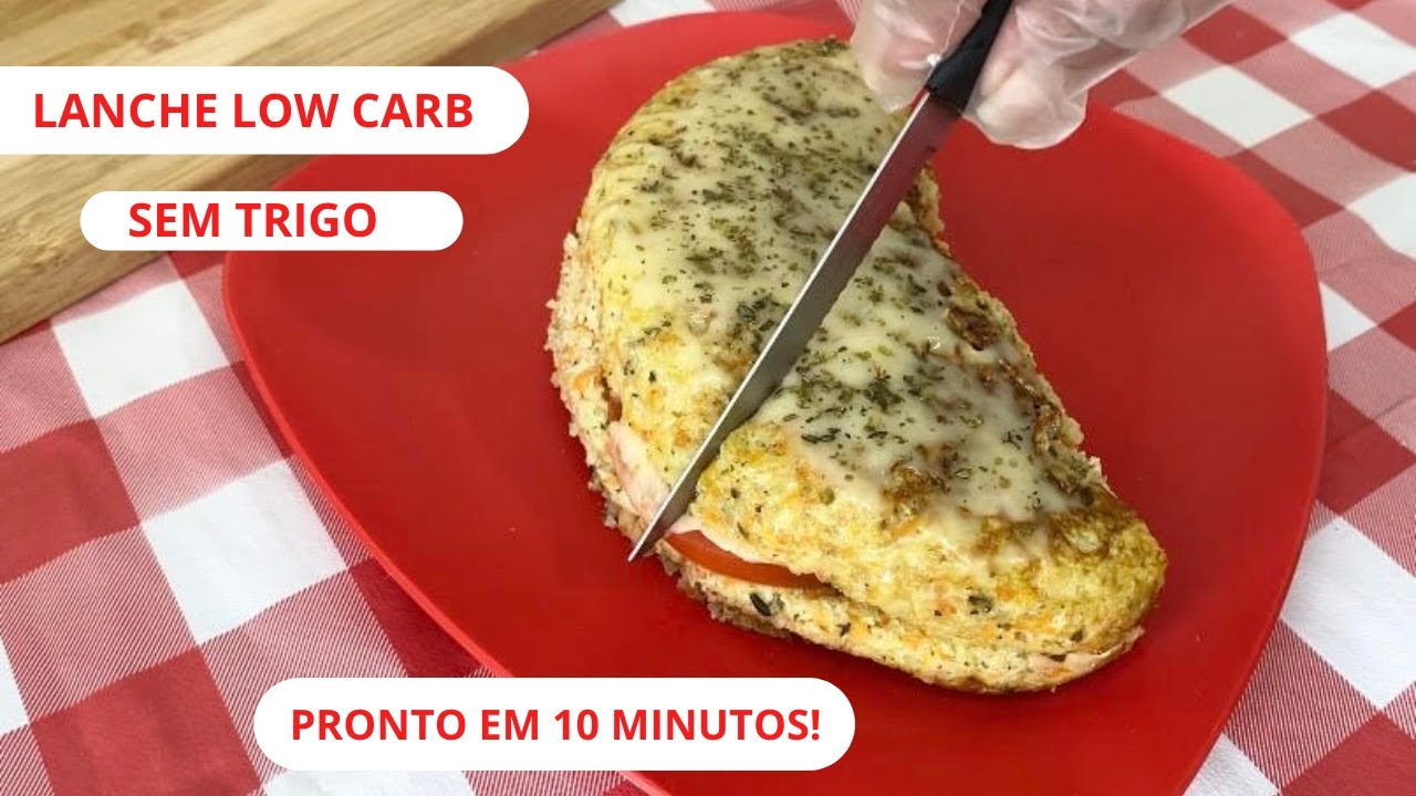 LANCHE LOW CARB DE FRIGIDEIRA, SEM TRIGO, PRONTO EM 10 MINUTOS! - YouTube
