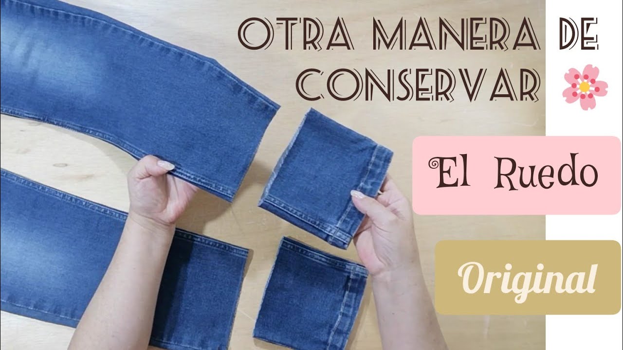 Ruedo original en pantalones jean /te enseño como hacerlo - YouTube