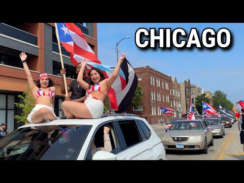 Chicago Puerto Rican Day Crazy Street Celebrations Walk on Saturday | June 14, 2025 | 4K Video