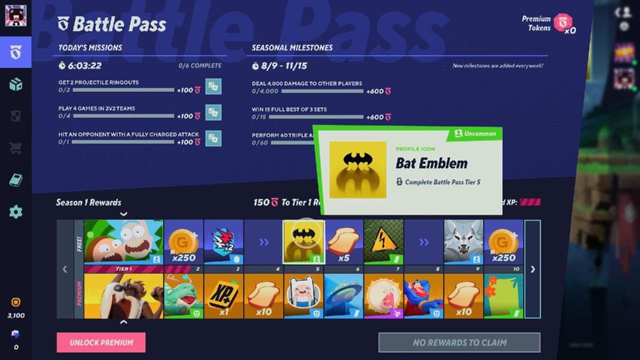 FULL SEASON 1 BATTLE PASS SHOWCASE - MULTIVERSUS OPEN BETA - YouTube