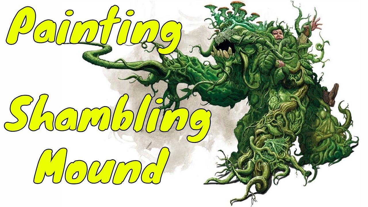 Painting D&D Shambling Mound Miniature (Nolzur's) & Chat - YouTube