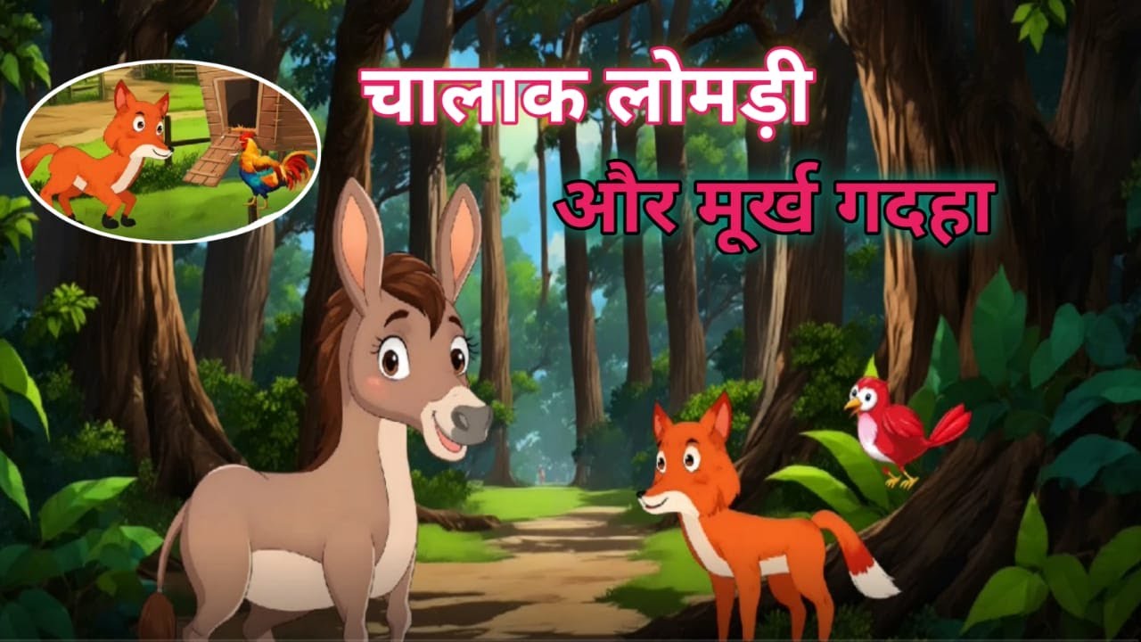 चालाक लोमड़ी और मूर्ख गदहा की कहानी | chalak lomadi aur murkha gadaha # ...