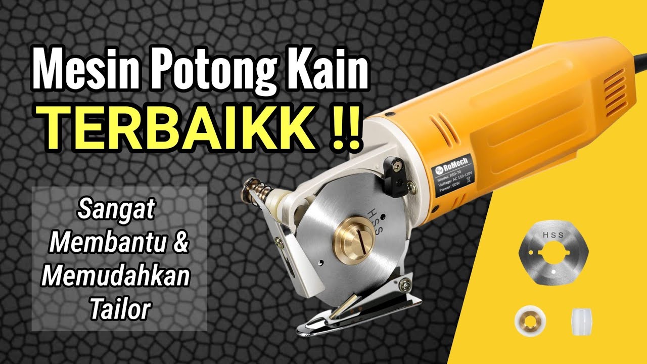 Mesin Potong Kain TERBAIK modal RM160 | Round Knife Cloth Cutter Review ...