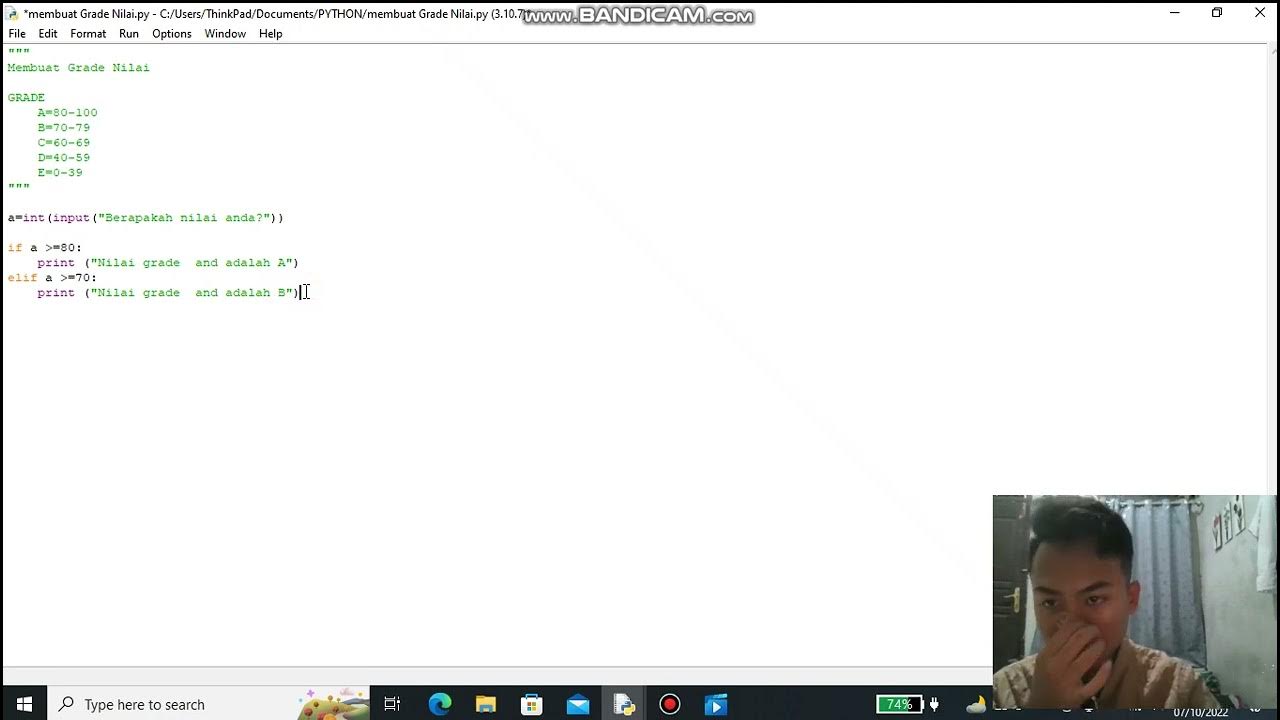 Cara membuat Grade Nilai & Noise di Aplikasi Python - YouTube