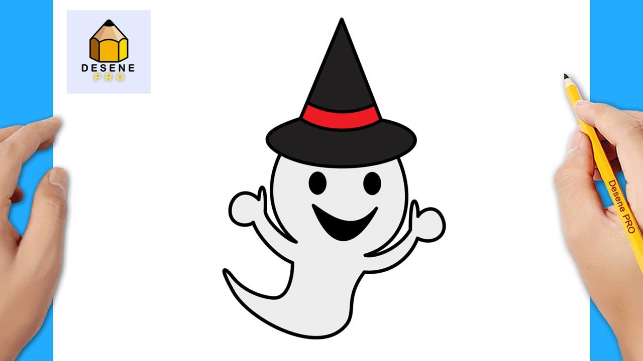 Cum se deseneaza o fantoma draguta de Halloween | Desene Halloween ...