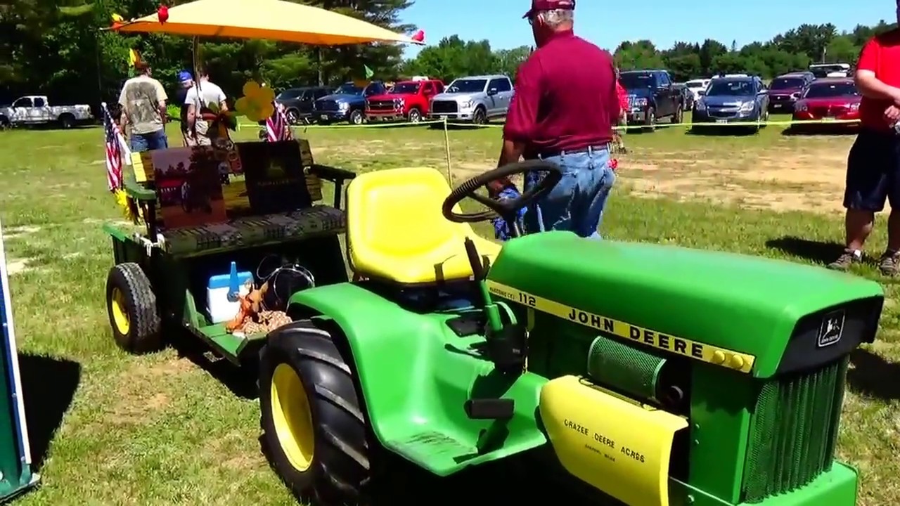 Cute Vegetable Wagon Pulled by Lawnmower - YouTube