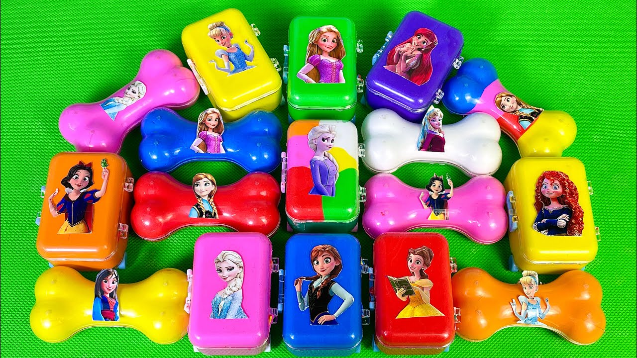 Finding Disney Princesses Slime With Clay Coloring - Satisfying Slime ...