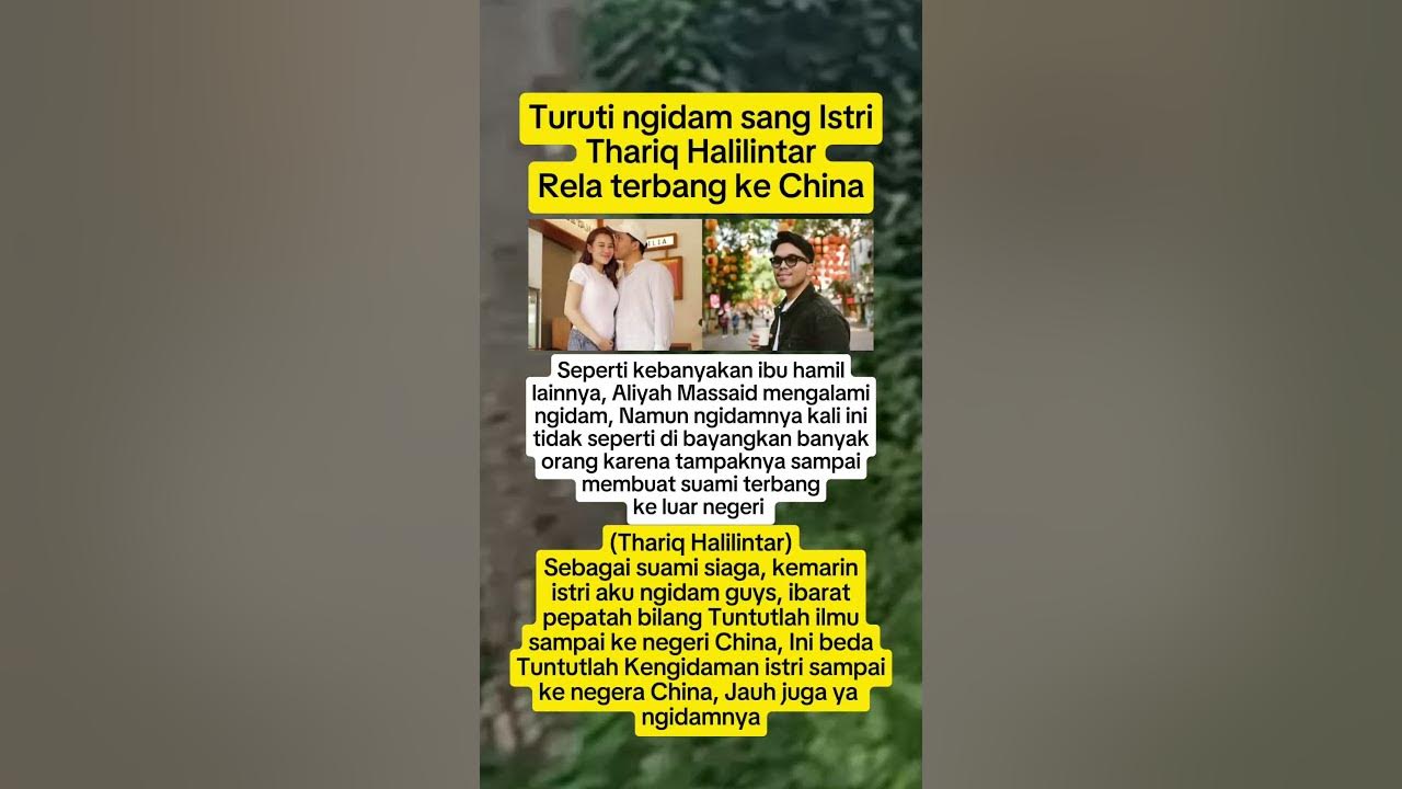 Turuti ngidam sang istri Thariq Halilintar terbang ke china #shortsvideo #shortvideo # ...