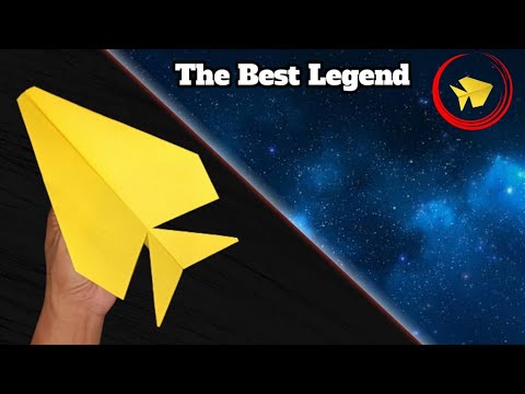 How to Fold a Legend Paper Plane - Very Beautiful Flying - YouTube