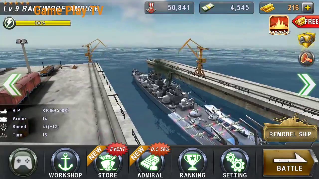 [Boss Attack] Warship Battle: Stage 1 - Inaugurator - Baltimore Ambush ...