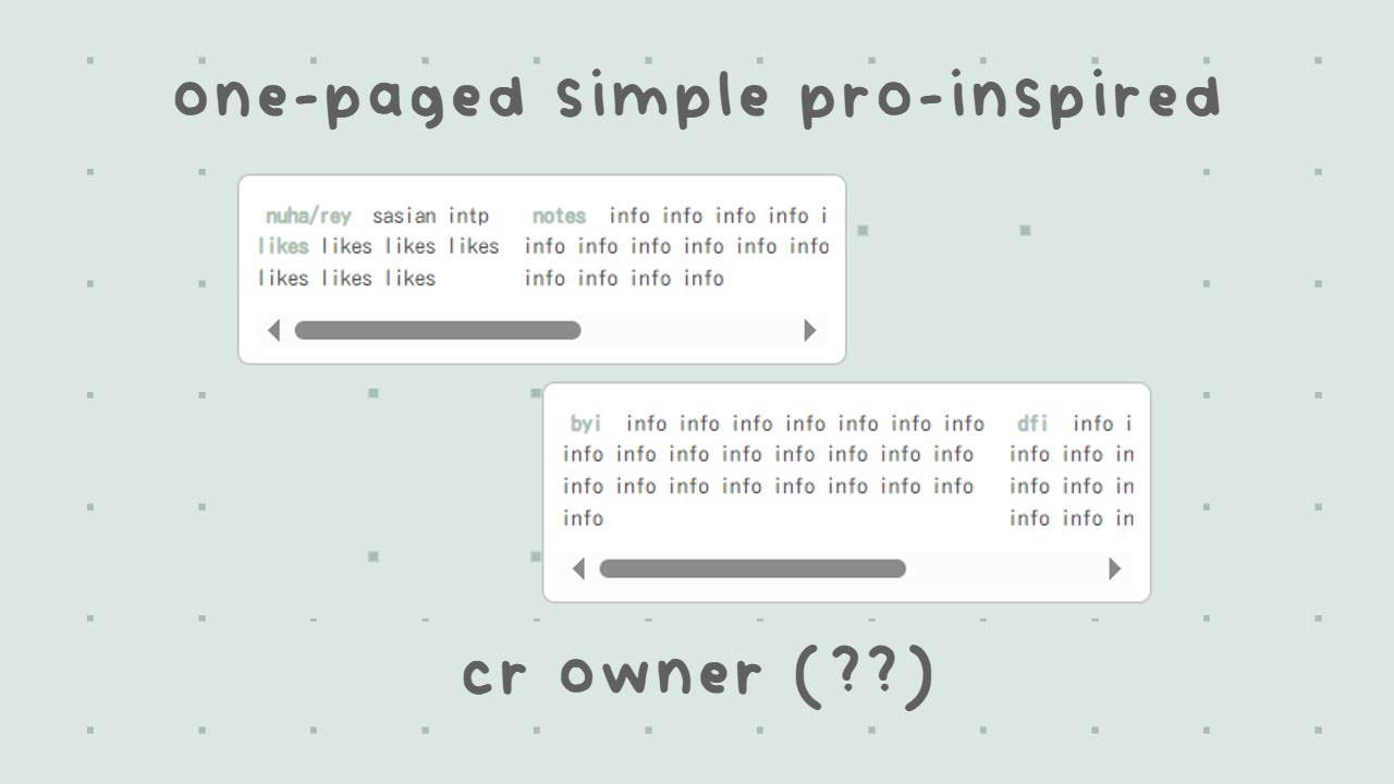 simple one-paged pro-inspired carrd 💭 cr owner (??) - YouTube