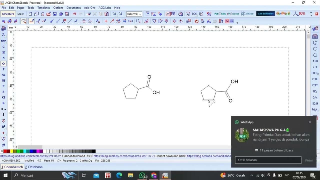 TUTORIAL MENGGUNAKAN CHEMSKETCH UNTUK PEMULA - YouTube