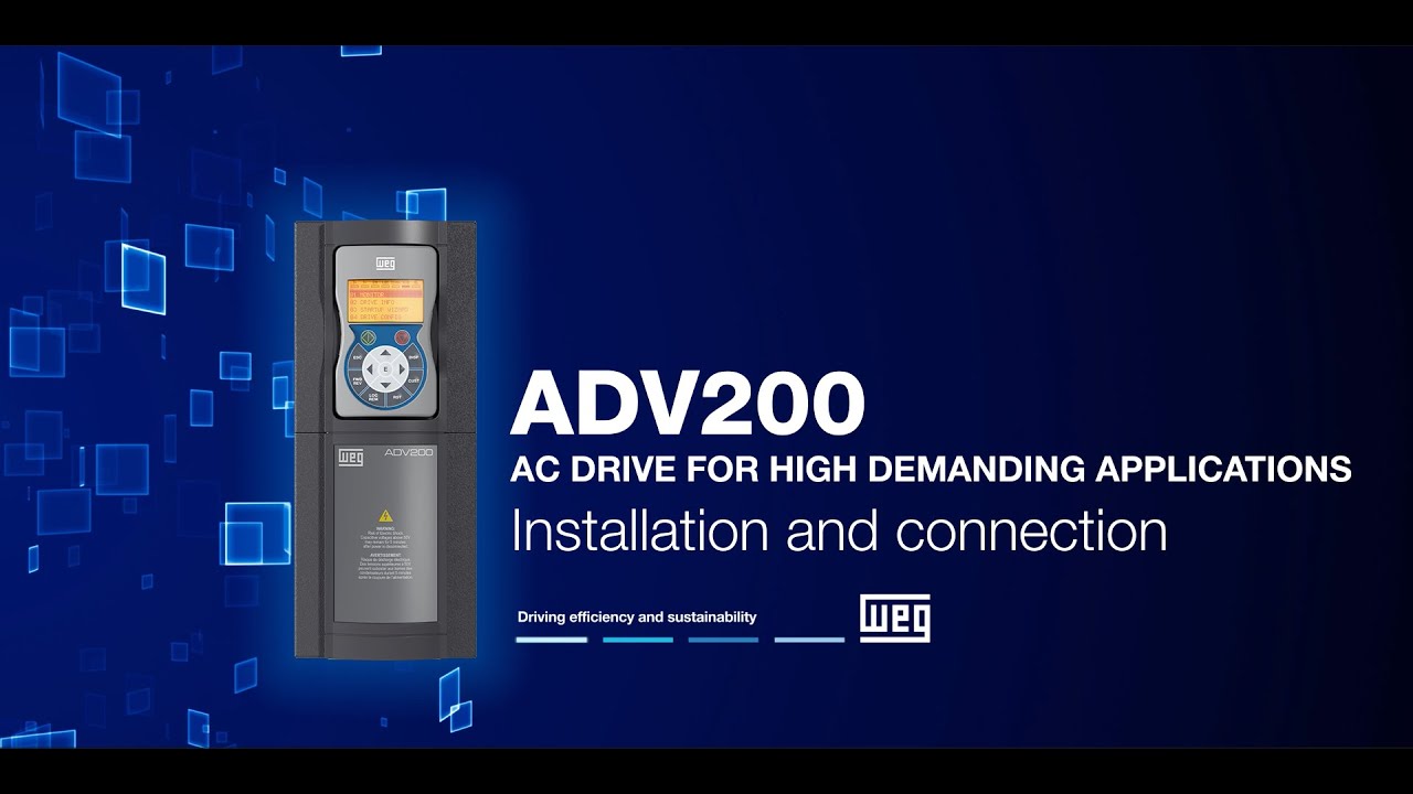 WEG ADV200 AC DRIVE - INSTALLATION AND CONNECTION - YouTube