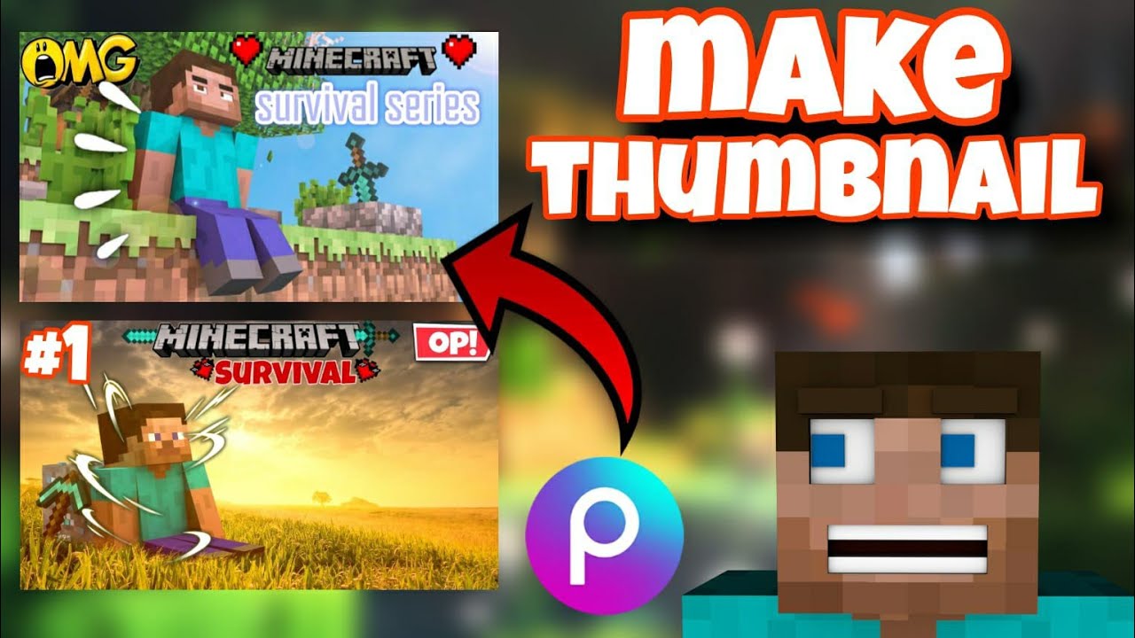how to make Minecraft thumbnail for one app - YouTube