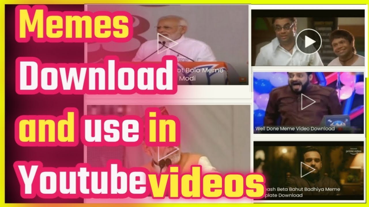 how to download and add memes in youtube videos|Memes kahan se download ...