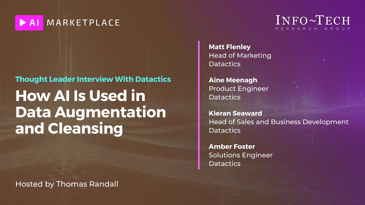 Datactics: How AI is Used in Data Augmentation and Cleansing - YouTube