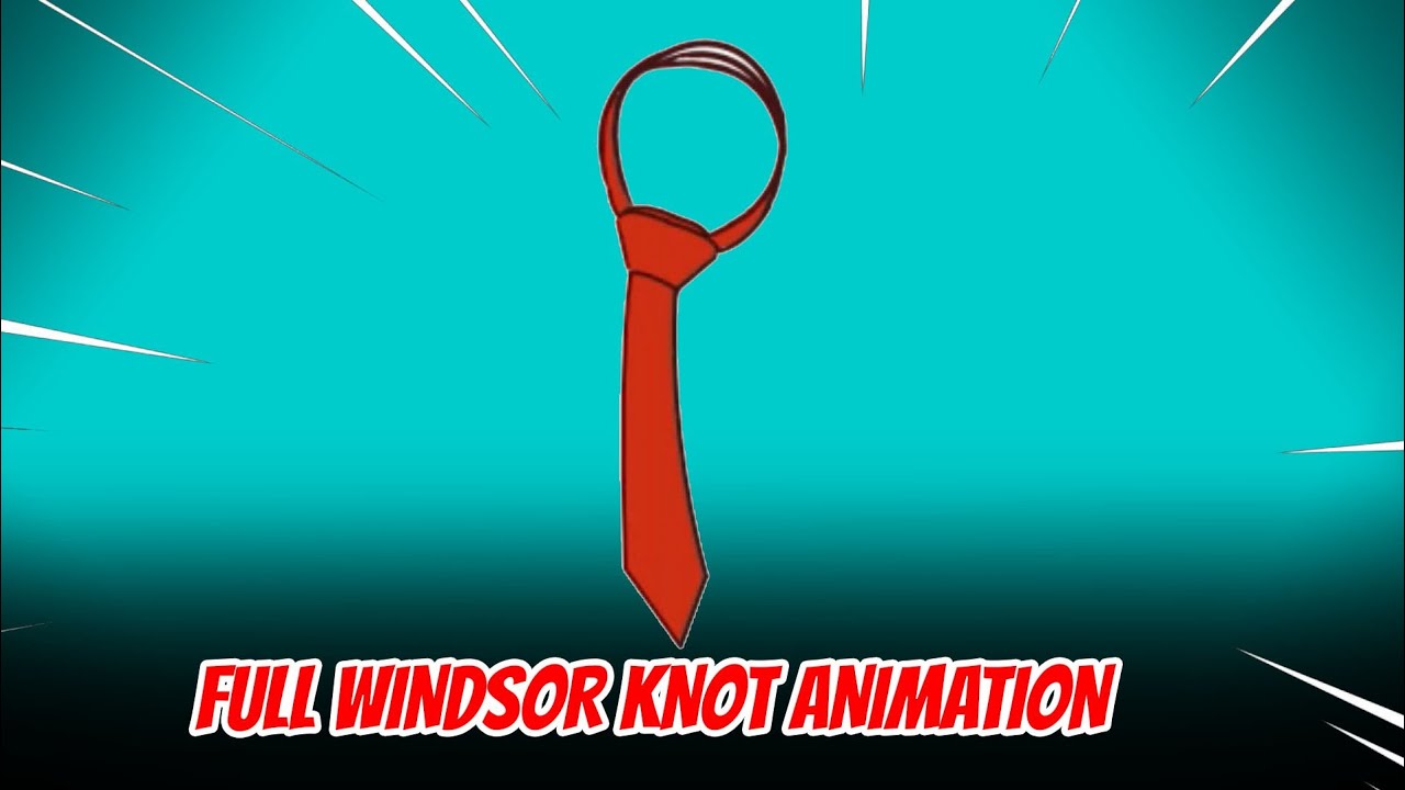 FULL WINDSOR KNOT EASY | HOW TO TIE A TIE ANIMATION - YouTube
