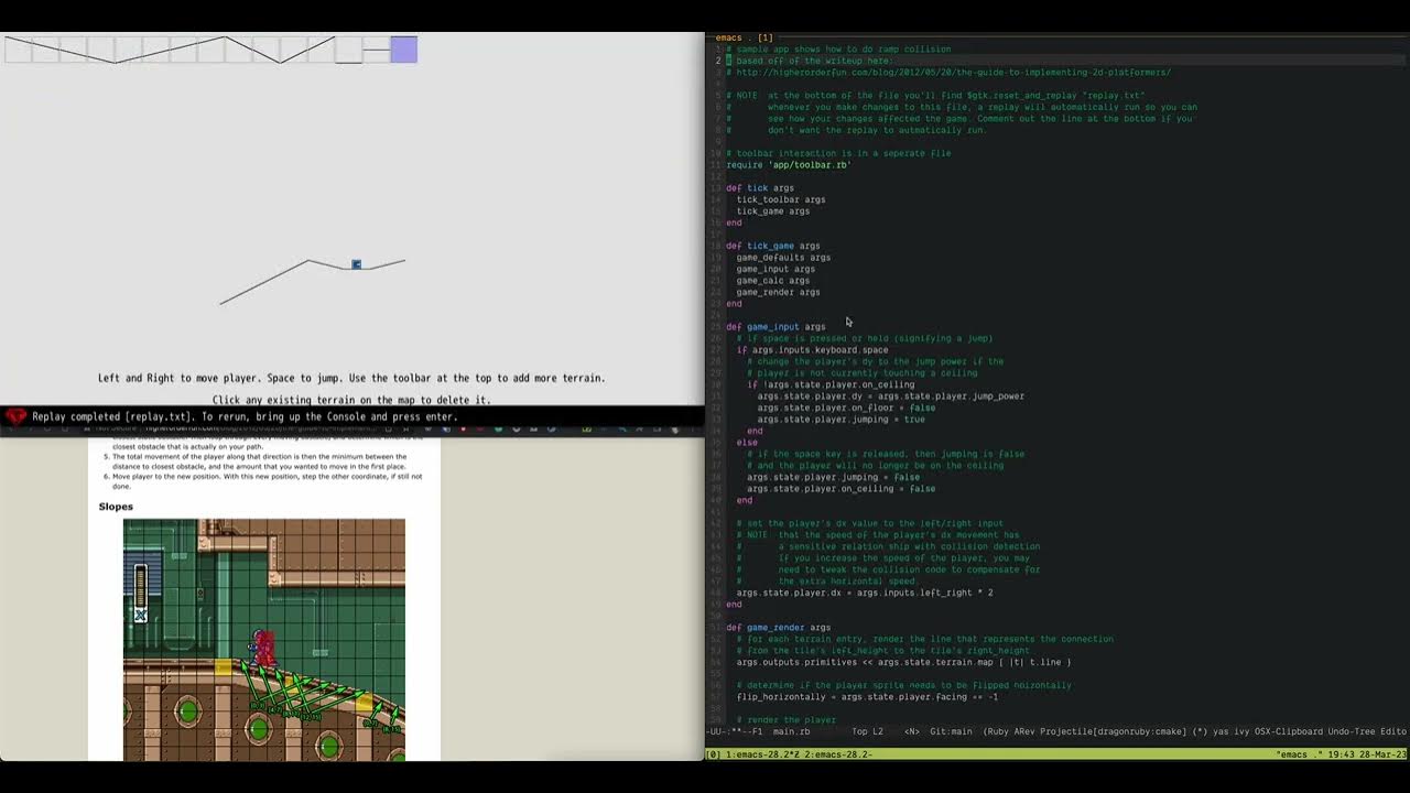 DragonRuby Game Toolkit - Record and Replay against live code to spot regressions/bugs. - YouTube