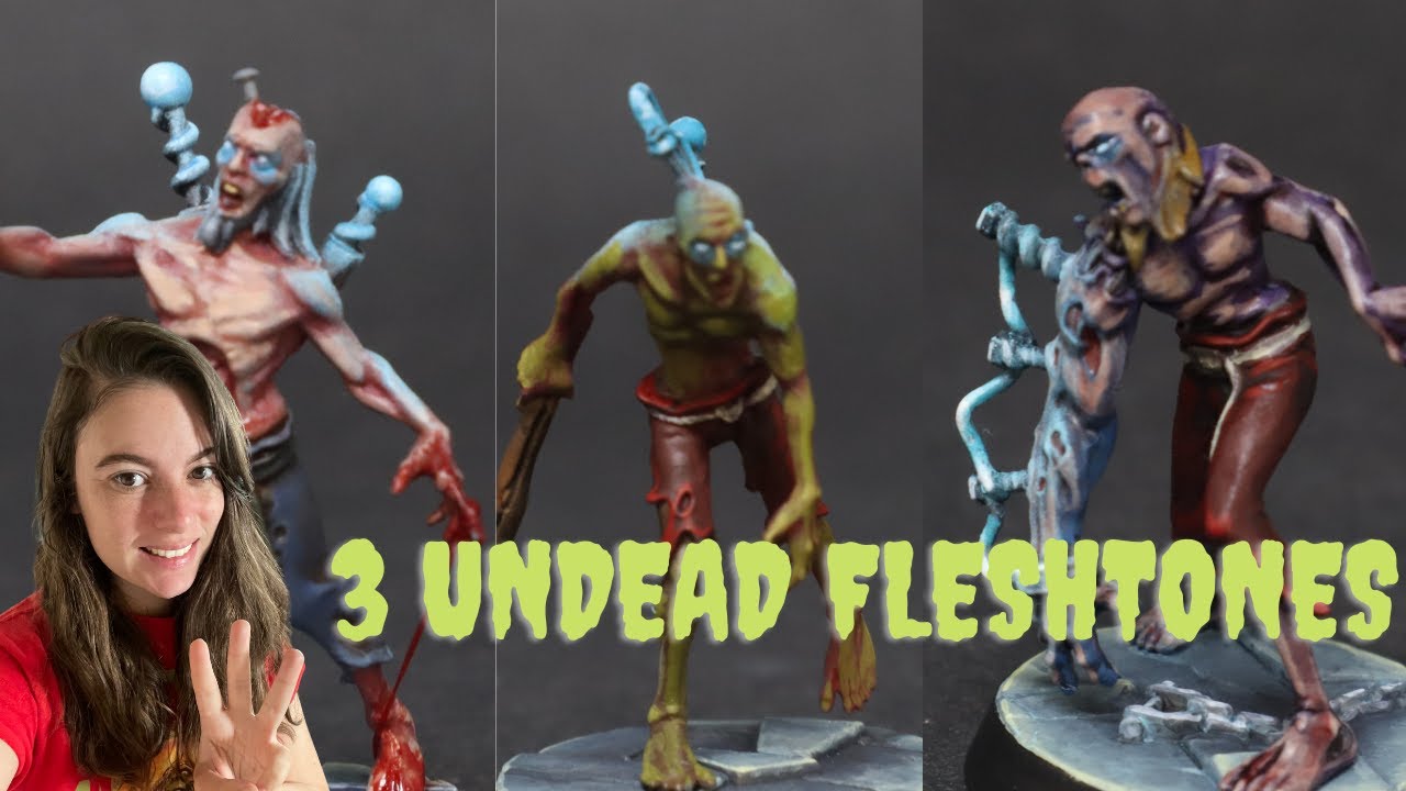 3 Ways to Paint Undead Flesh - YouTube
