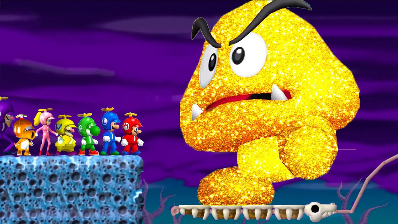 What happens if Mario Allstars defeat Giga Golden Goomba in NSMBW - YouTube
