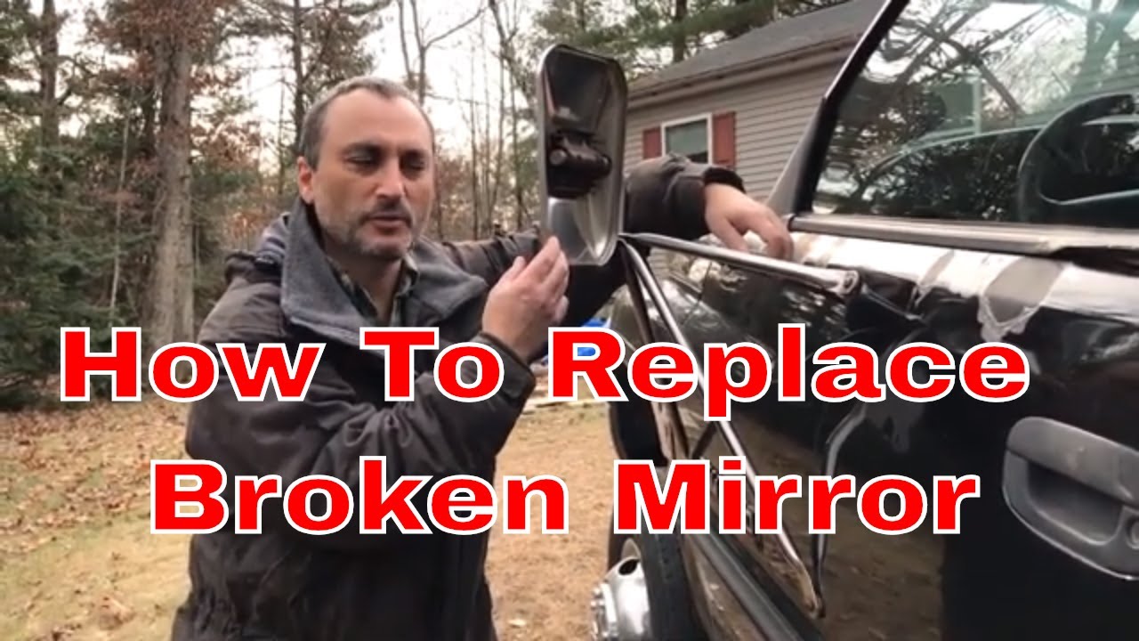 How to replace your truck side view mirror - YouTube