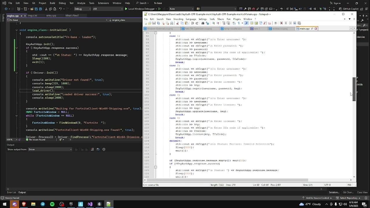 How to add keyauth to your fortnite cheat - YouTube