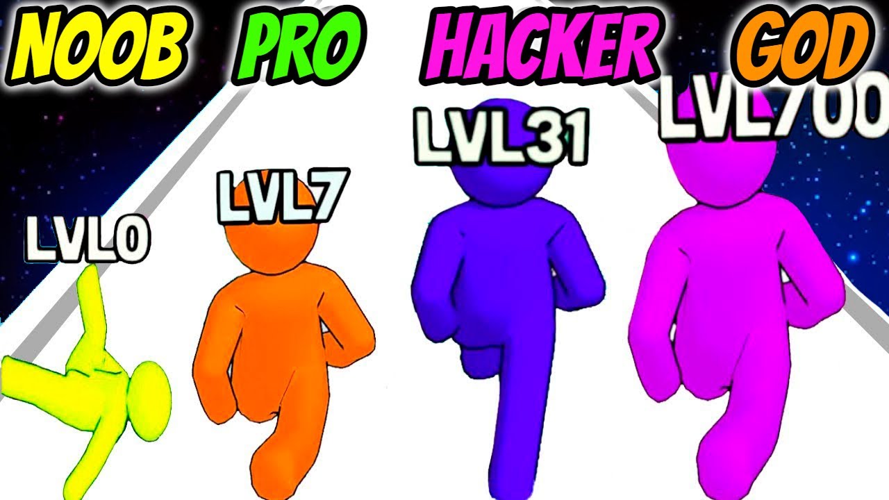 Level Up Man - NOOB vs PRO vs HACKER vs GOD - YouTube
