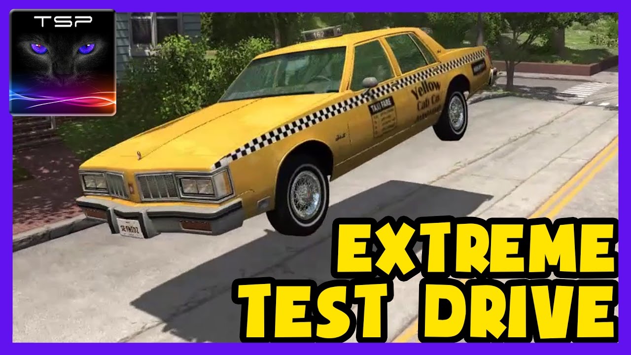 BeamNG drive - Oldsmobile Taxi EXTREME TEST DRIVING - YouTube