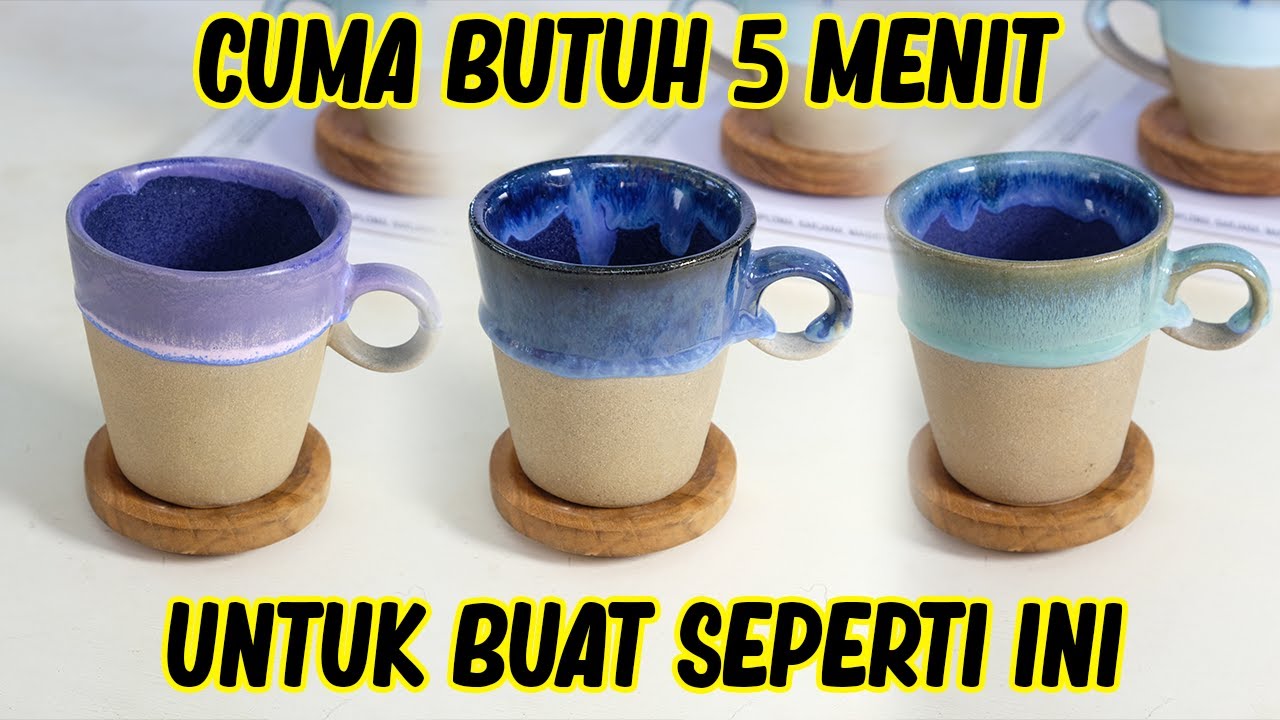 IDE KREATIF - MEMBUAT CANGKIR MINI HANYA 5 MENIT?! - TOTURIAL POTTERY ...