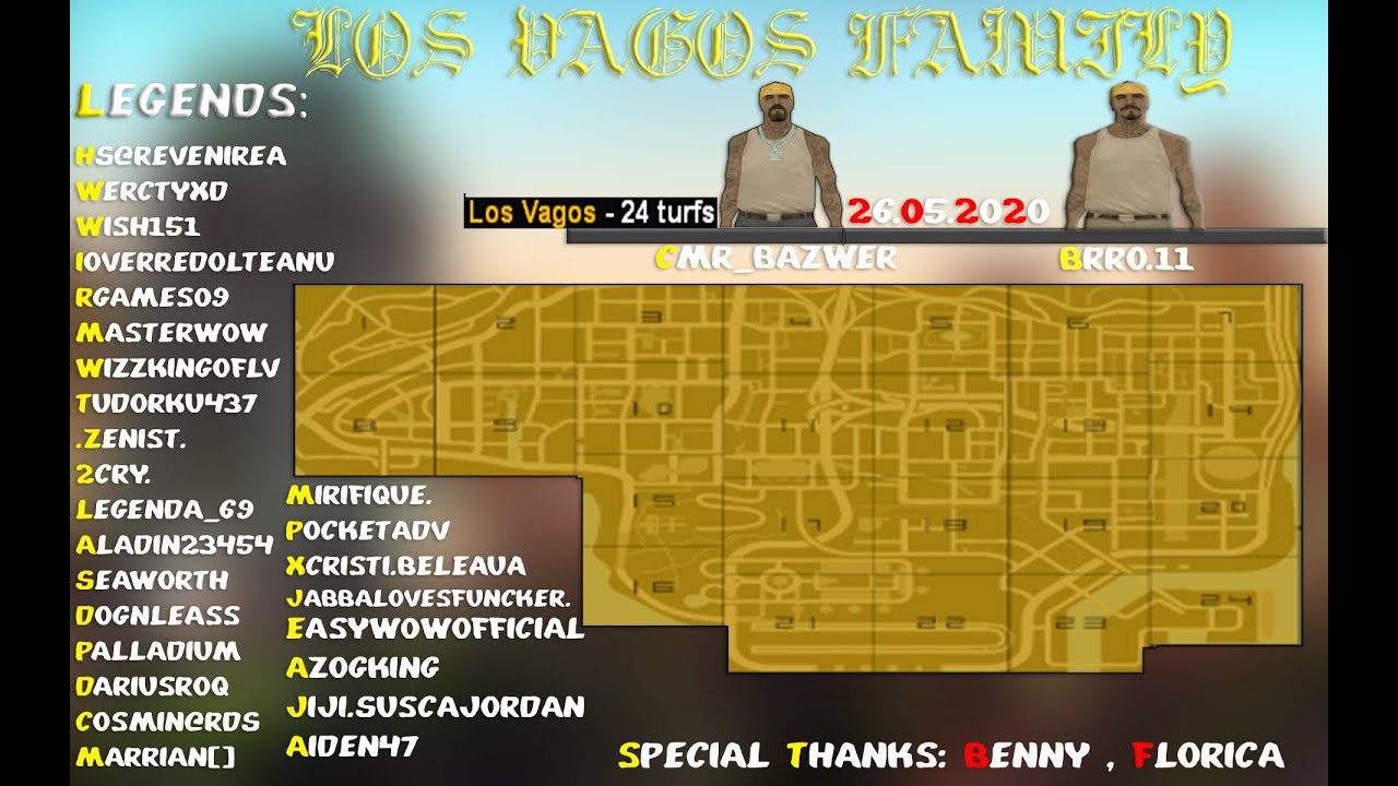 BrRoHAZE ♛ Los Vagos Family 24 Turfs ♛B-HOOD - YouTube