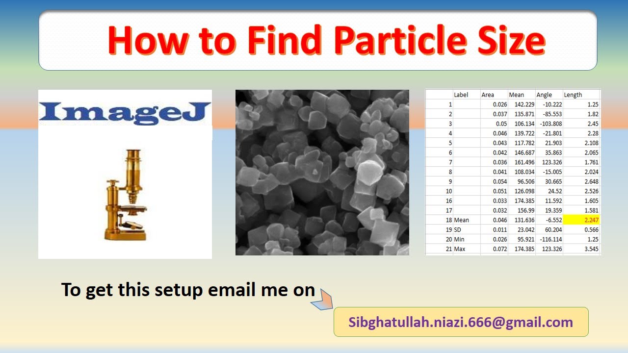 How to find the Particle size of SEM image - YouTube