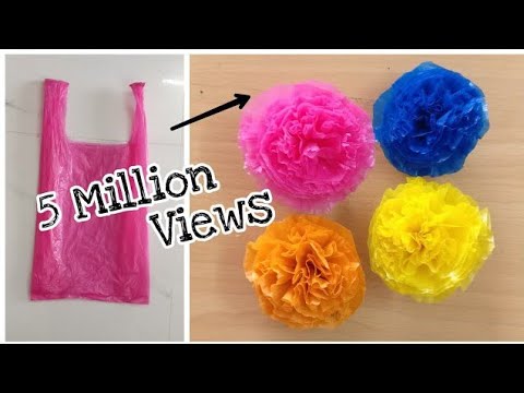 Plastic Bag Flower DIY: Transforming Waste into Beauty | how to make ...