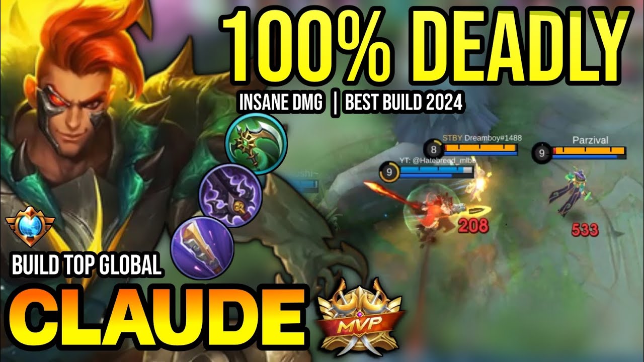 CLAUDE BEST BUILD 2024 | BUILD TOP GLOBAL CLAUDE GAMEPLAY | MOBILE ...