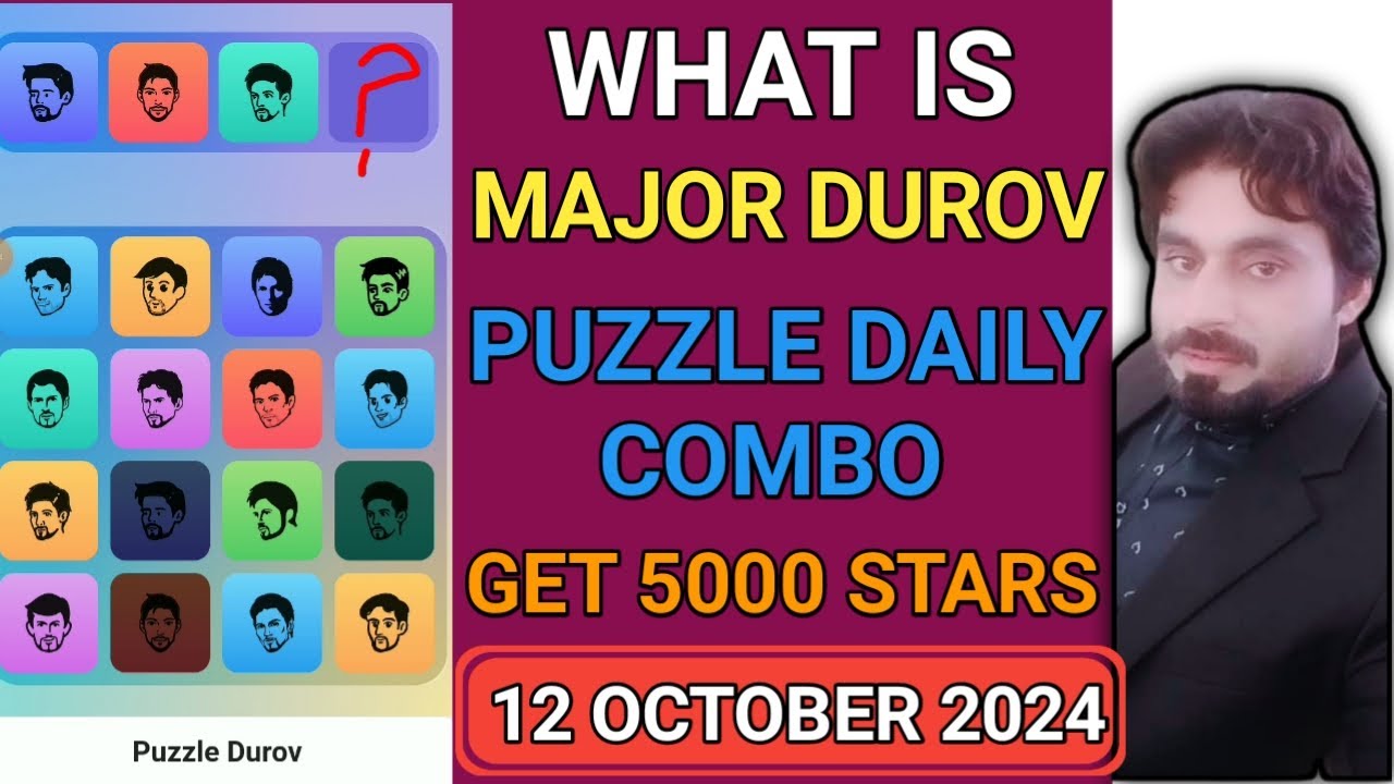 12 OCTOBER MAJOR DUROV PUZZLE DAILY COMBO | MAJOR PUZZLE TODAY | MAJOR ...