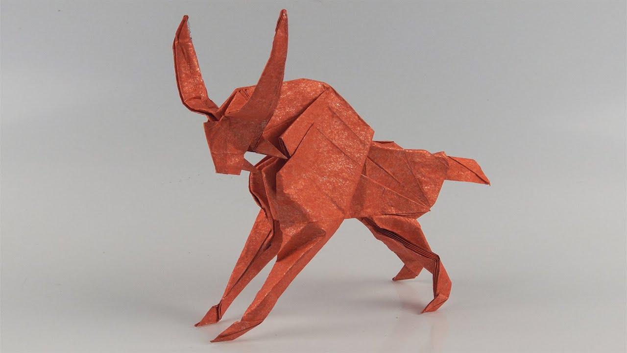 How to Fold Mountain goat - Mountain goat Origami Tutorial by Hoang ...