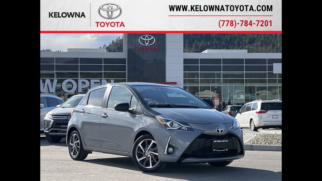 Magnetic Grey Metallic 2019 Toyota Yaris Hatchback SE Review Kelowna BC ...