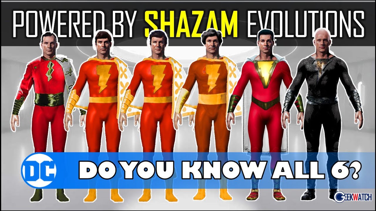DC's Official SHAZAM powered characters Live Action Evolution | Get to ...