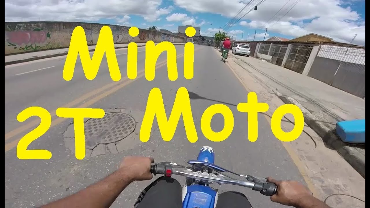 Pilotei uma mini moto 2 Tempos - YouTube