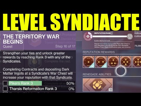 Destiny 2 - fastest way to level up syndicates | the territory war begins (syndicate level 3)