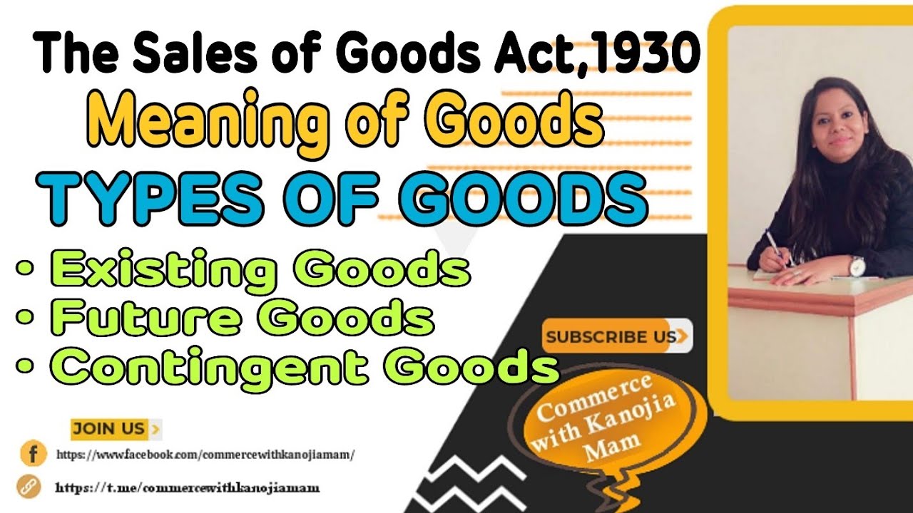 Meaning & Types of Goods | Existing Goods, Future Goods, Contingent ...