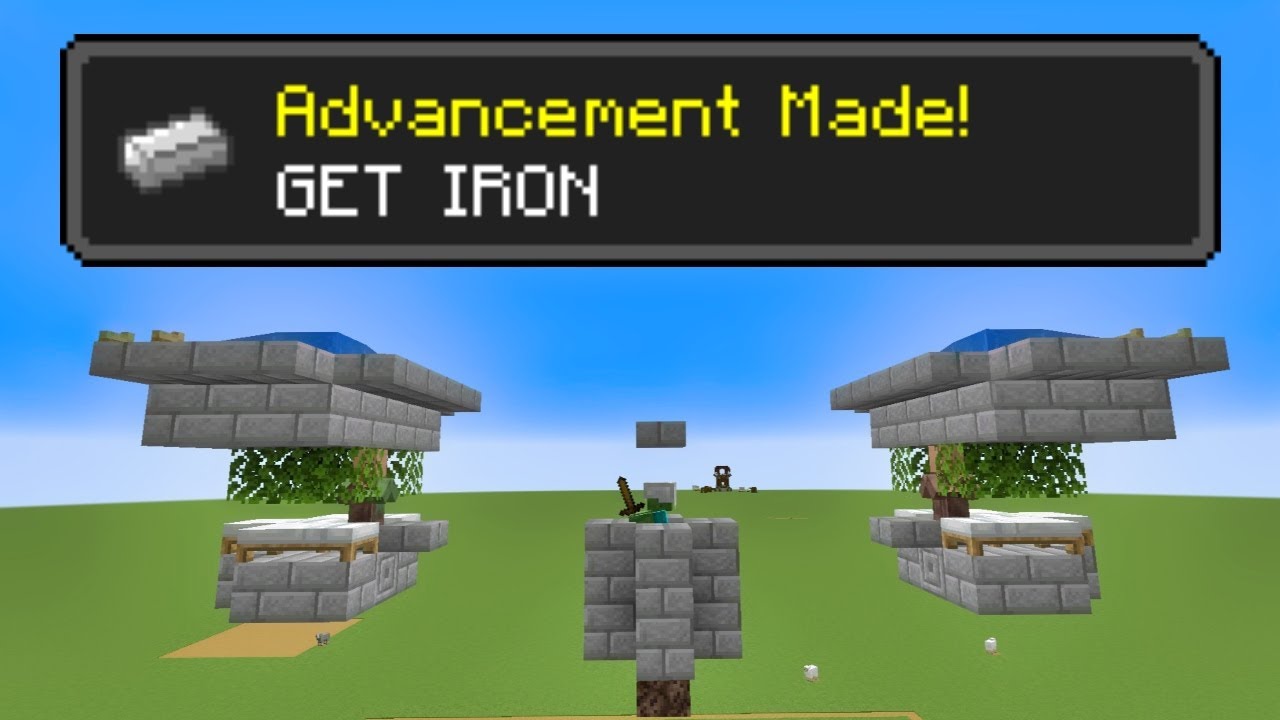 GETTING IRON IN MINECRAFT SUPERFLAT SURVIVAL! - YouTube