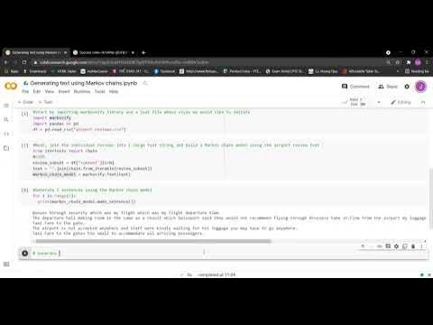 Generating text using Markov chains with Python [2022] - YouTube