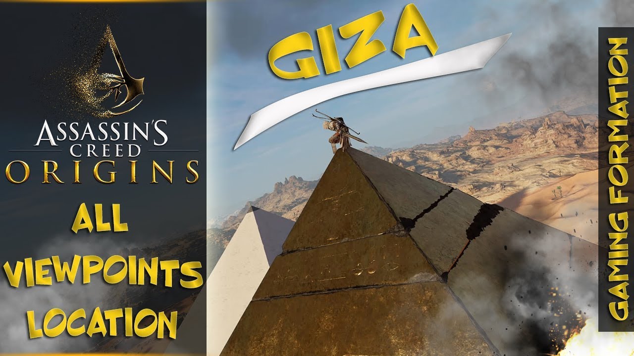 The Great Pyramids of Egypt Top View | AC Origins View Point of GIZA ...