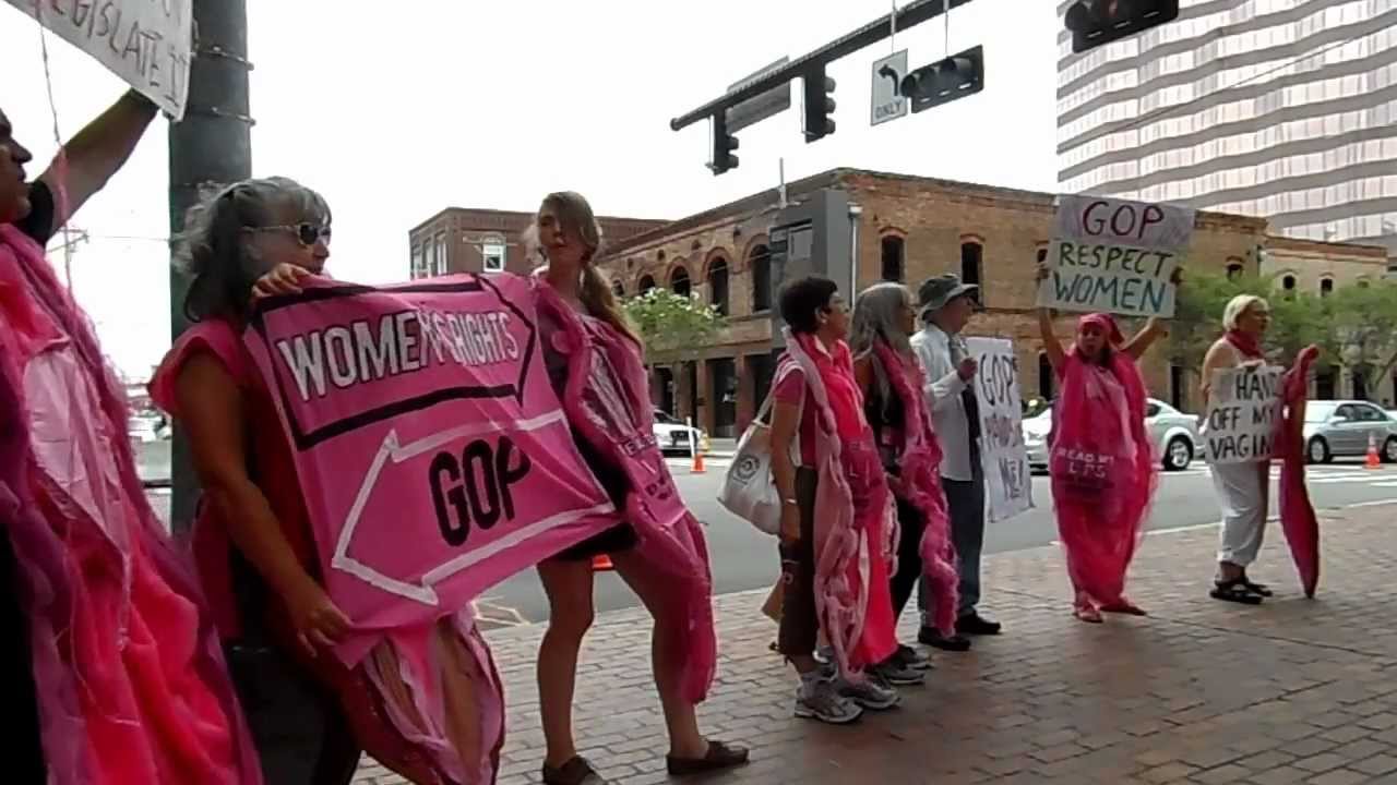 Vaginas from Code Pink protest RNC in Tampa: WMNF News - YouTube