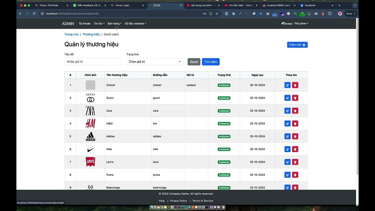 [Review đồ án ] - ADMIN tìm kiếm - Nodejs Reactjs Java - 123code.net - YouTube